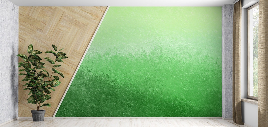 Green Abstract Wallpaper, Self Adhesive, Tropical Wall Decor, Peel and ...