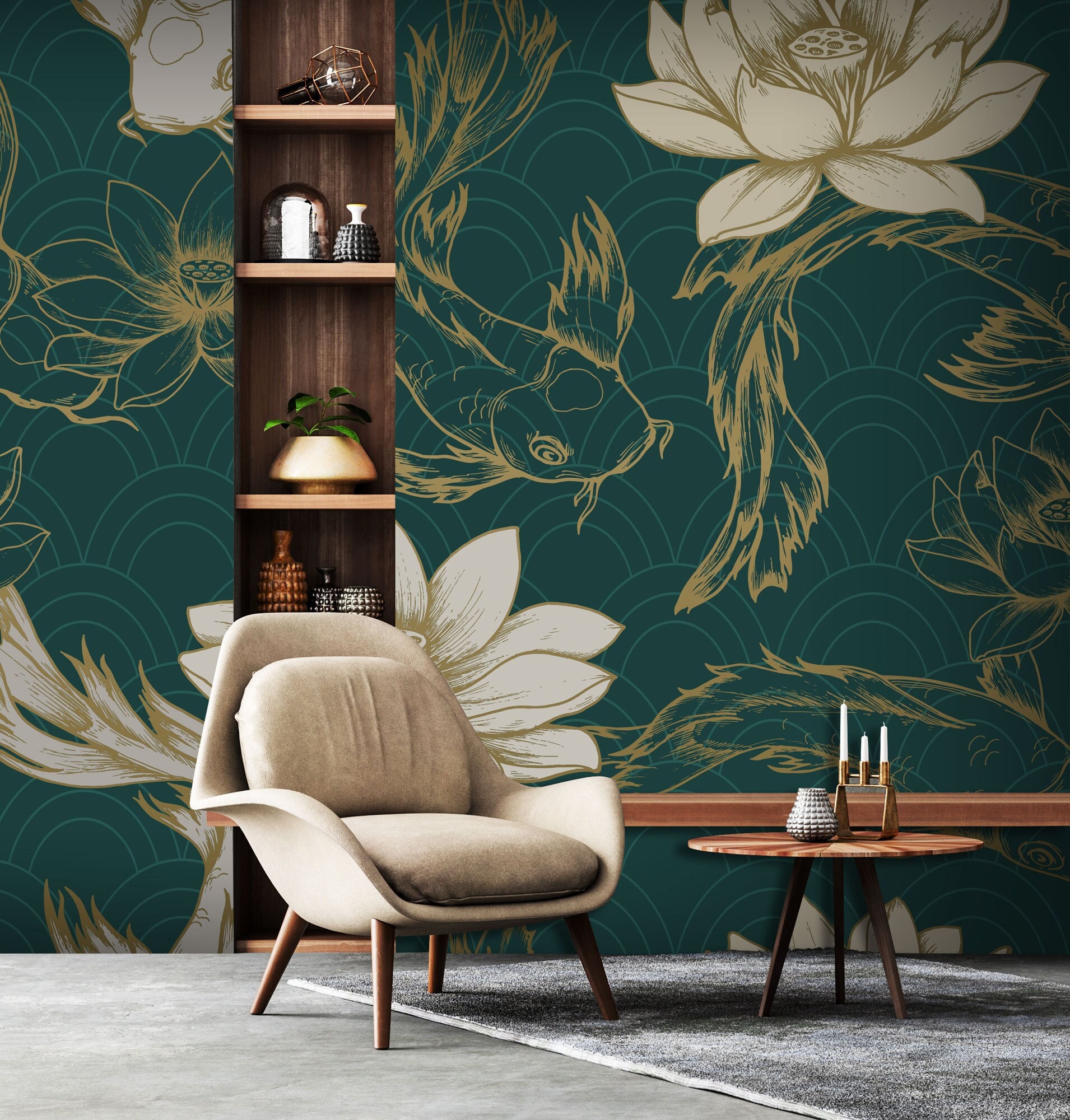 Gold And Green Wallpaper