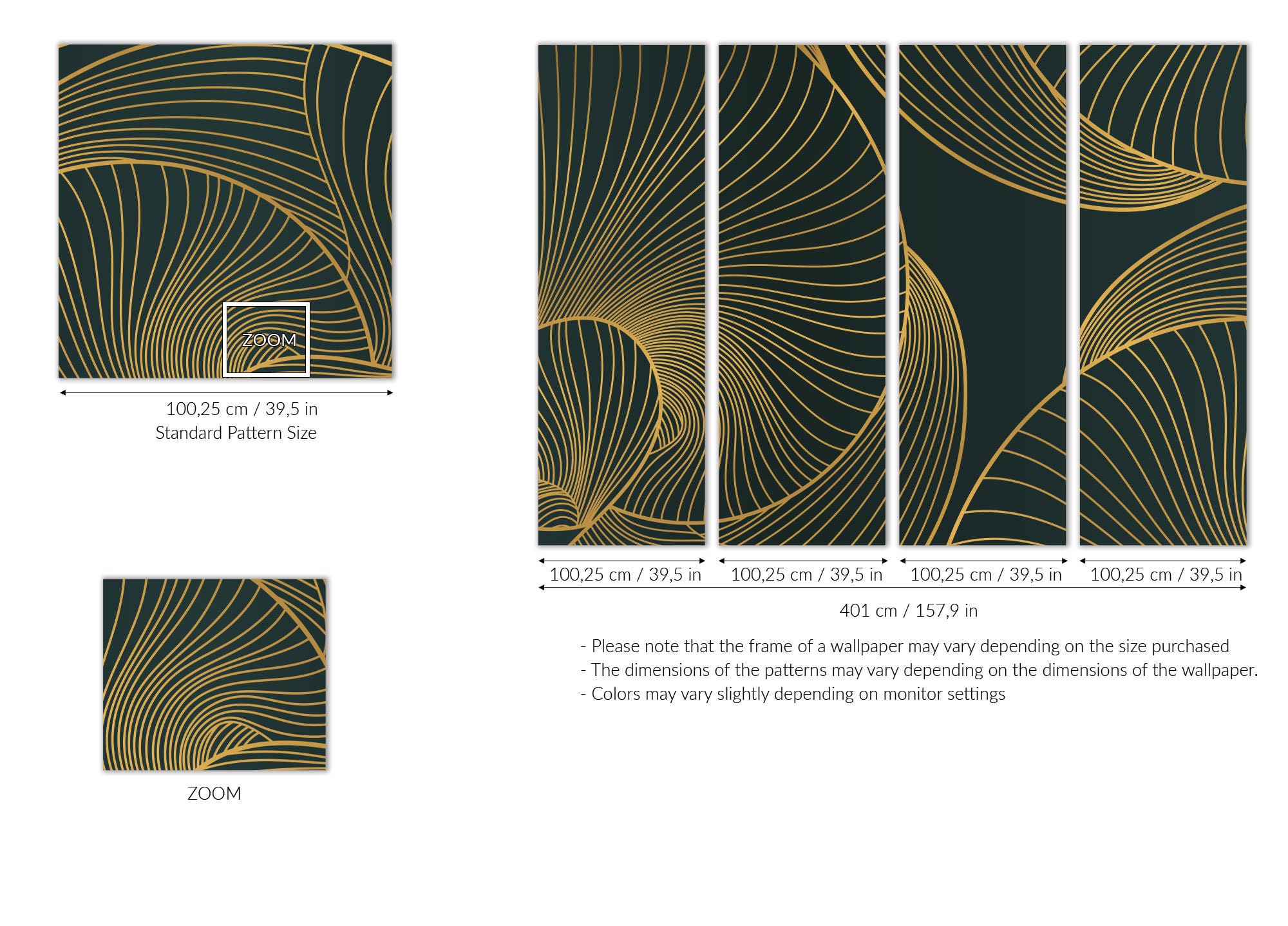 Dark Green and Gold Matte Geometric Pattern Wallpaper Self - Etsy