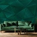 Teal Triangle Geometric Wallpaper | Self Adhesive, Peel & Stick ...