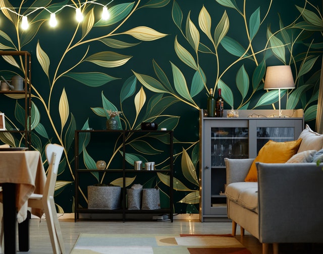 GreenWallpaper - Etsy