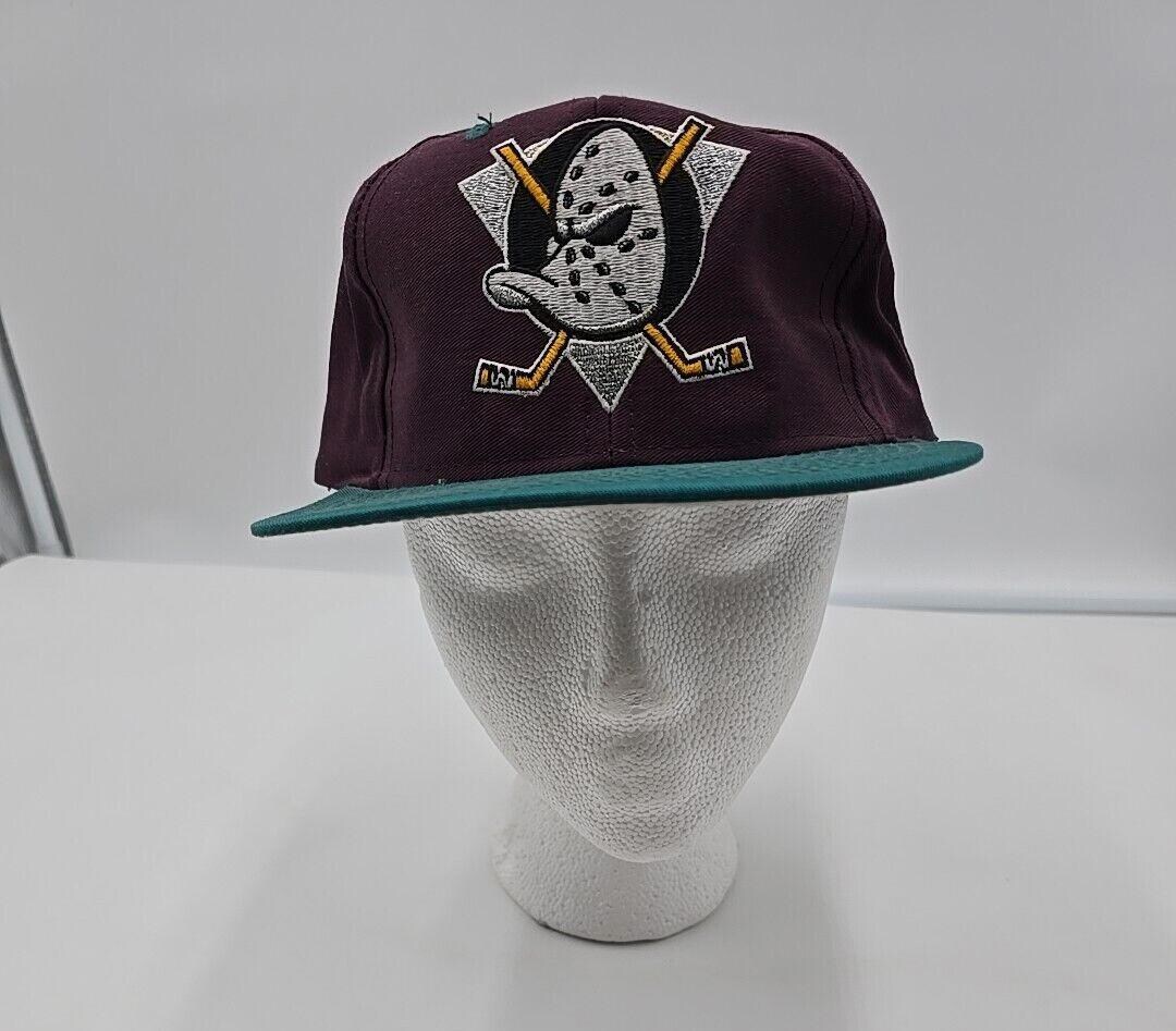 Vintage Anaheim Mighty Ducks Logo 7 Snapback Rare Double Logo Hockey ...