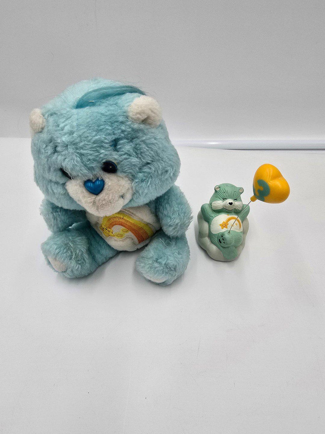 1980's Care Bear Wish Bear Bundle, Stuffed Animal & Figurine, CB6795 - Etsy