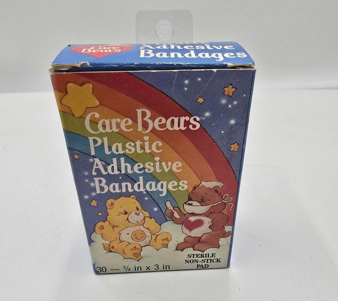 1986 Care Bears Band-aids Care Bears-themed Plastic Adhesive Bandages ...