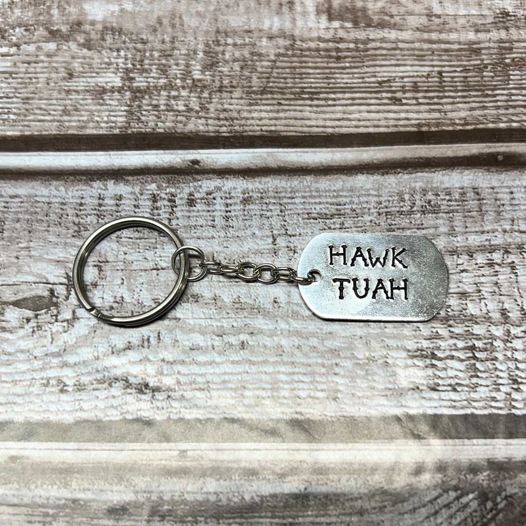 Hawk Tuah Metal Stamped Keychain | Hawk Tuah - Etsy