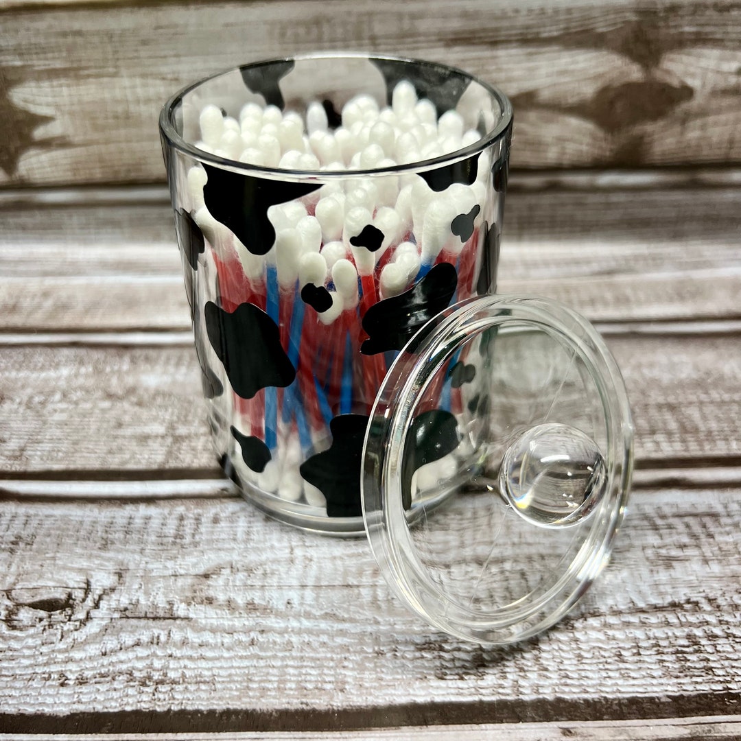 Cow Print Plastic Jar | Cow Print Plastic Container | Plastic Container ...