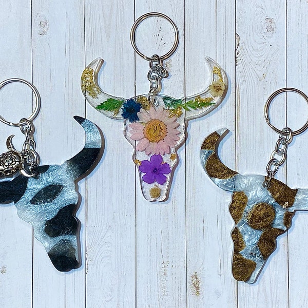 Bull Keychain - Etsy
