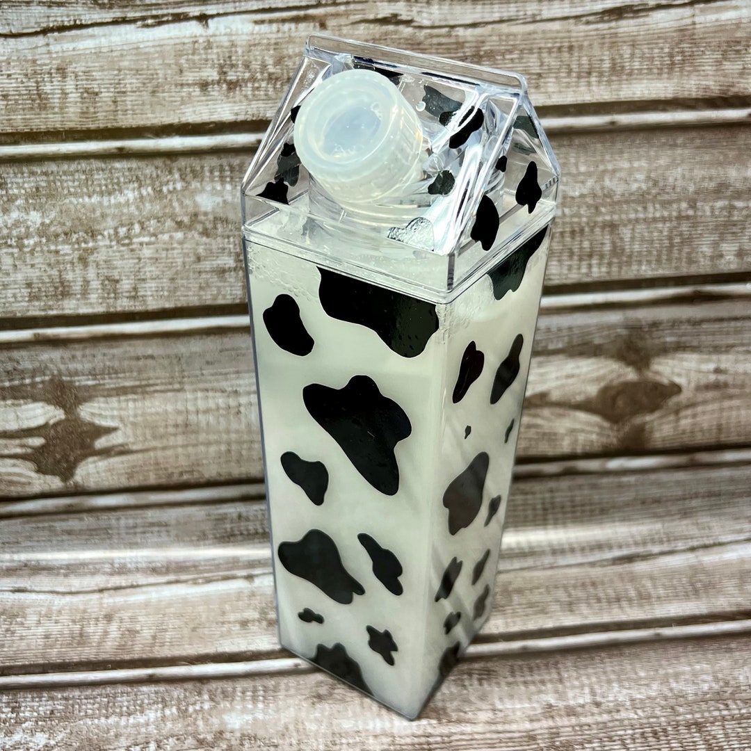 Cow Print Milk Plastic Carton Tumbler Drinking Container Tumbler Cow ...