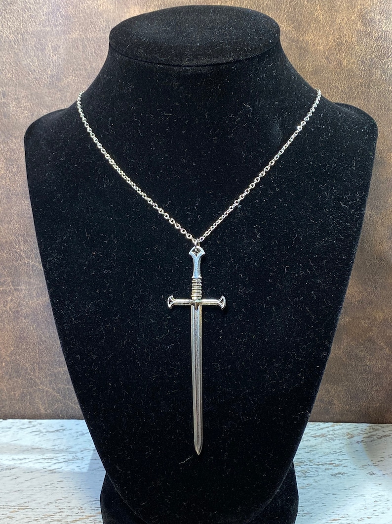 Silver Sword Necklace - Etsy