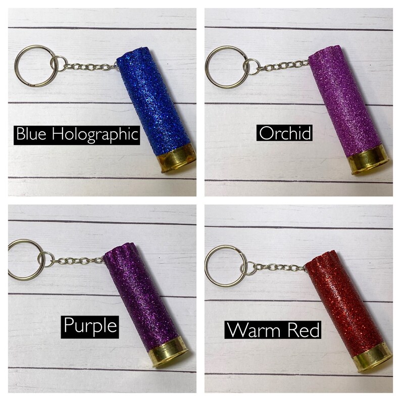 Glitter Shotgun Shell Keychain - Etsy