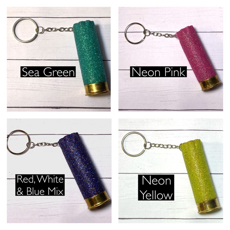 Glitter Shotgun Shell Keychain - Etsy