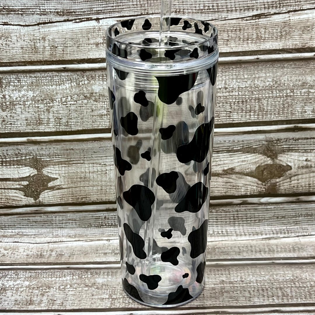 Cow Print 18.5 Oz Plastic Bottle | Cow Print Bottle | Cow Print Tumbler ...