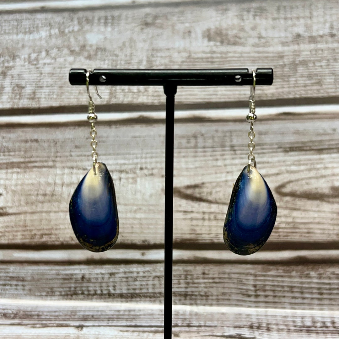 Mini Mussel Shells Dangle Earrings | Shell Earrings | Shell Jewelry ...