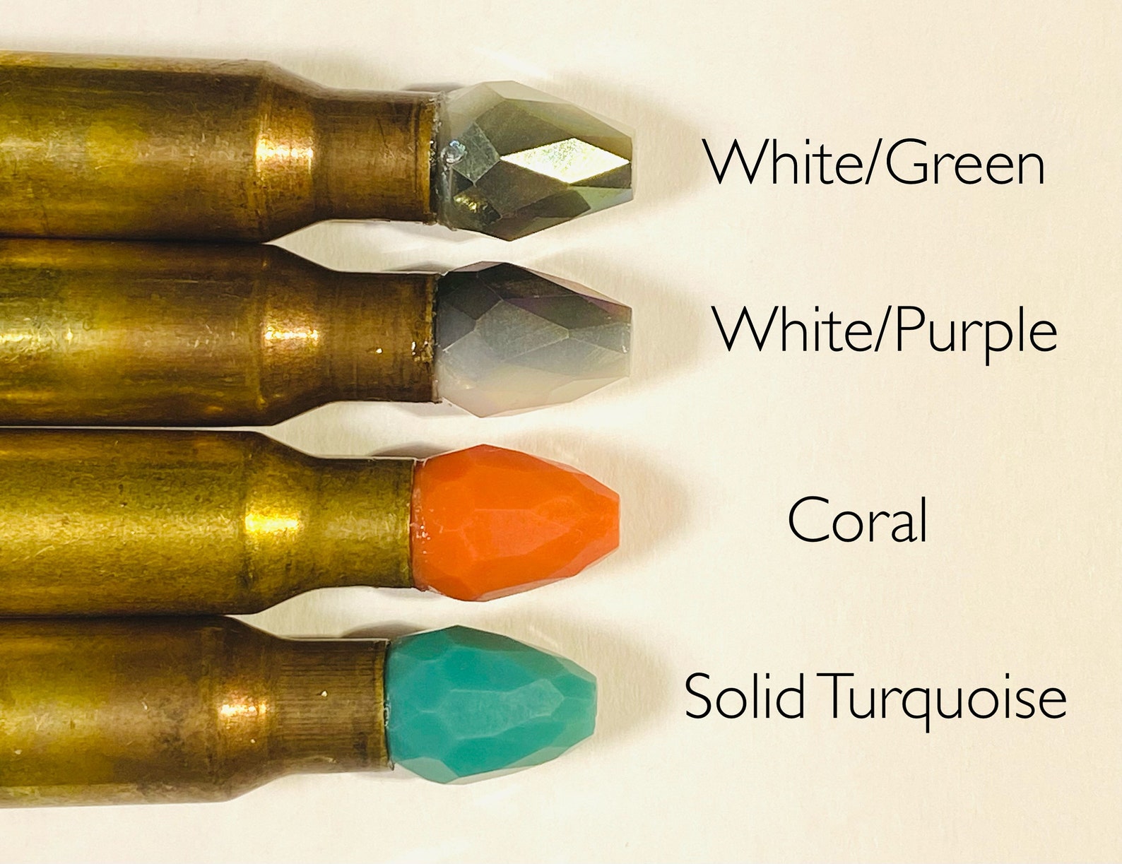 223/556 Bullet Casing Keychain With Colored Bead - Etsy