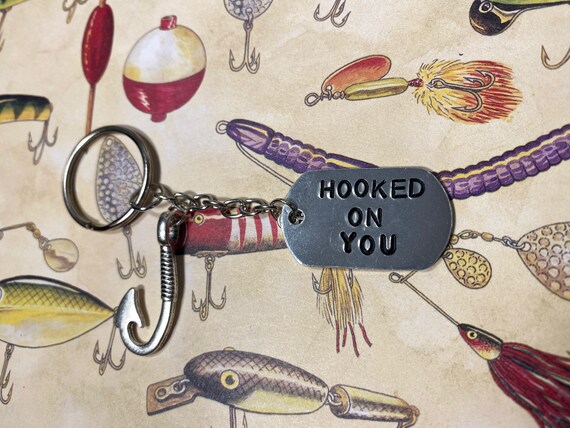Hooked On You Keychain | Etsy
