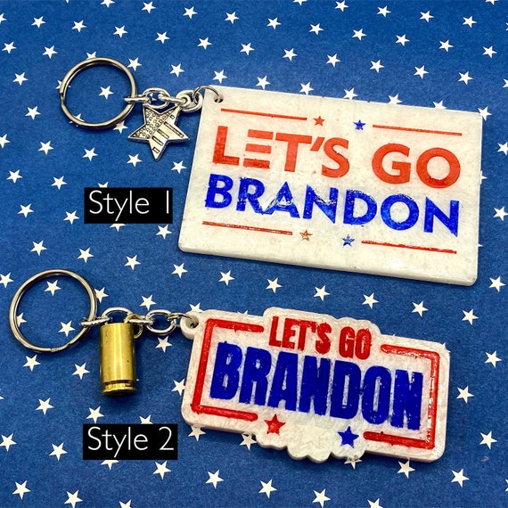 Lets Go Brandon Resin Keychain FJB FCK Joe Biden Lets - Etsy