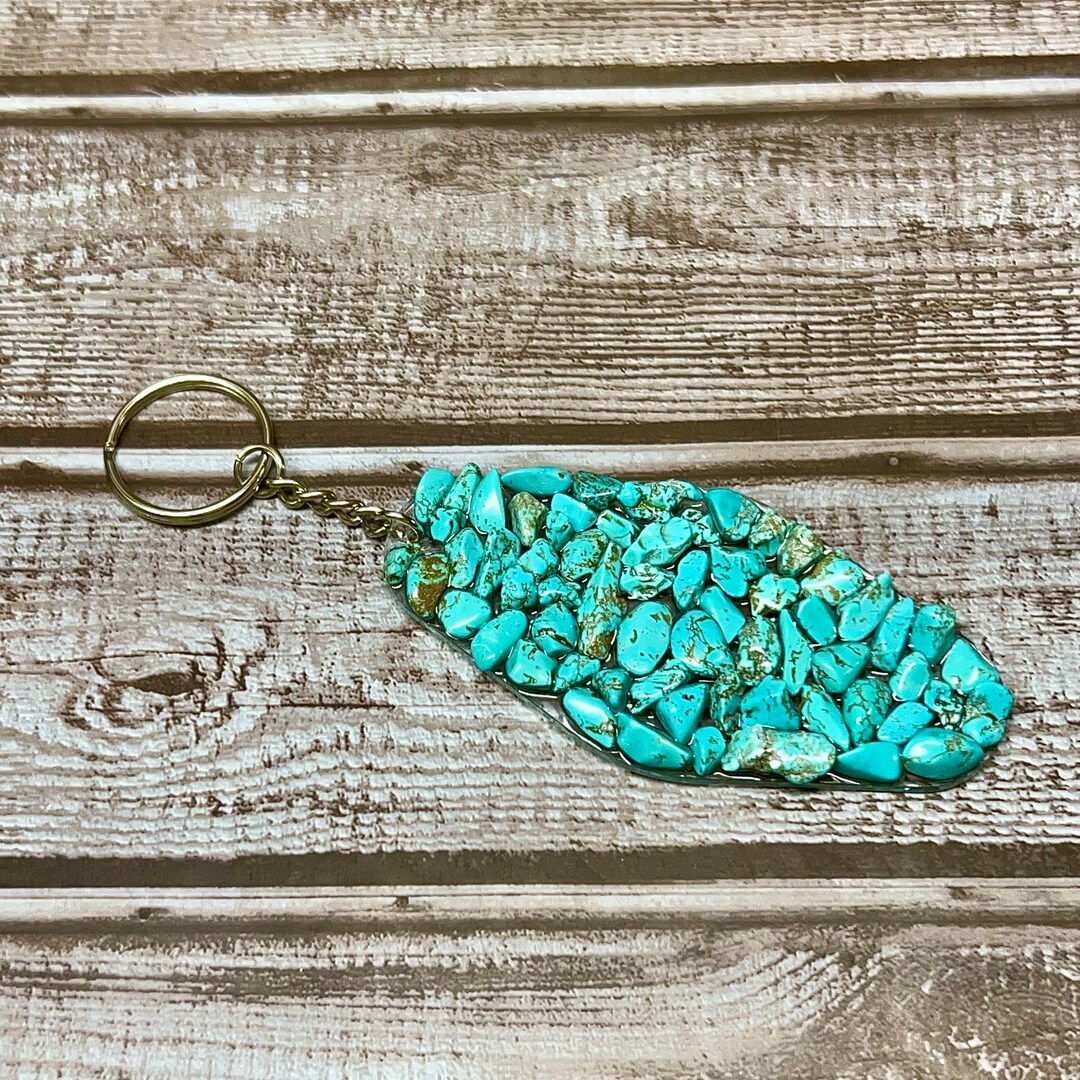 Turquoise Rock Keychain | Turquoise Stone Hotel Keychain | Hotel ...