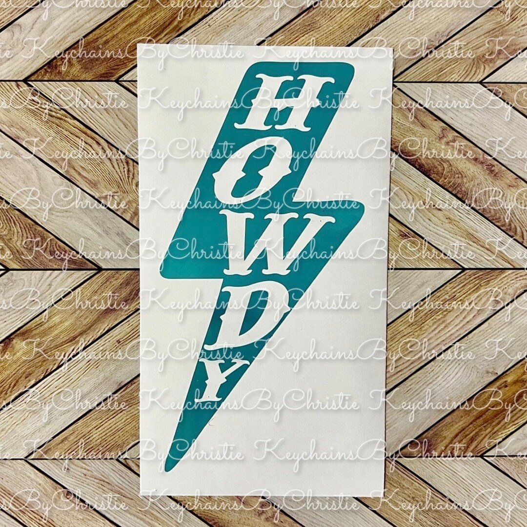 Howdy Lighting Bolt Decal | Howdy Decal | Lighting Bolt Decal | Western ...