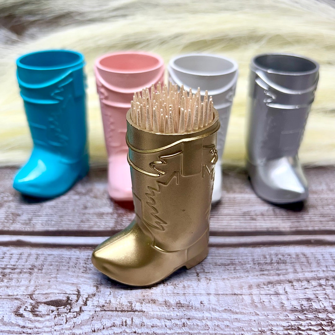 Plastic Cowboy Boot Toothpick Holder Toothpick Holder Kitchen Decor ...