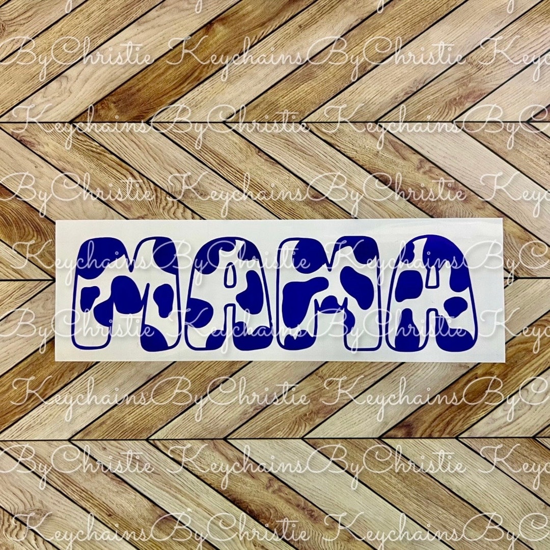 Cow Print Mama Decal Cow Print Decal Mama Decal Western Decal - Etsy
