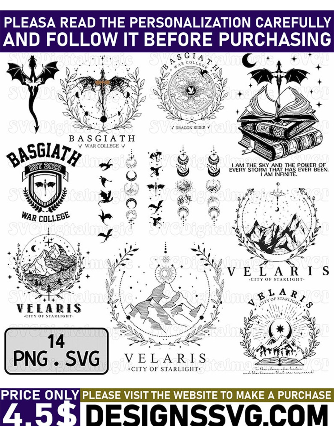 Fourth Wing SVG Bundle, City of Starlight Svg, Dragon Rider Svg ...