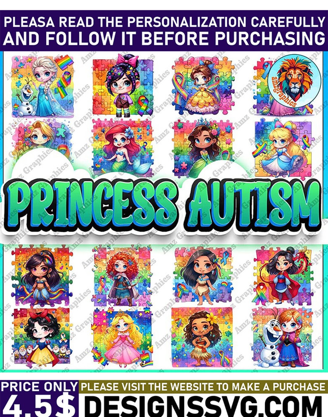 15 Autism Awareness Png Bundle, Autism Puzzle Png, Character Cartoon ...