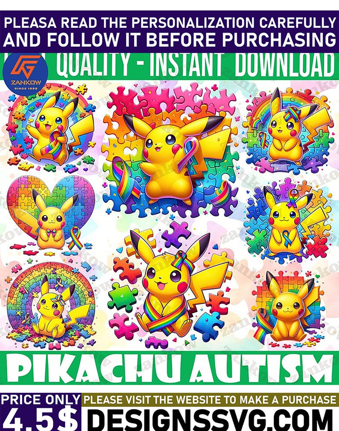 8 Anime Autism Cartoon Png Bundle, Autism Awareness Png, Awareness Png ...