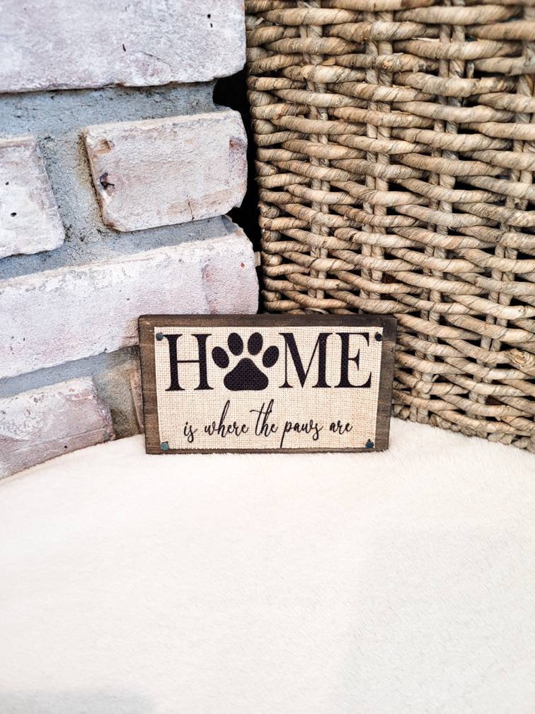 Mini Home is Where Sign, Home is Where the Paws Are, Dog Lover Decor ...