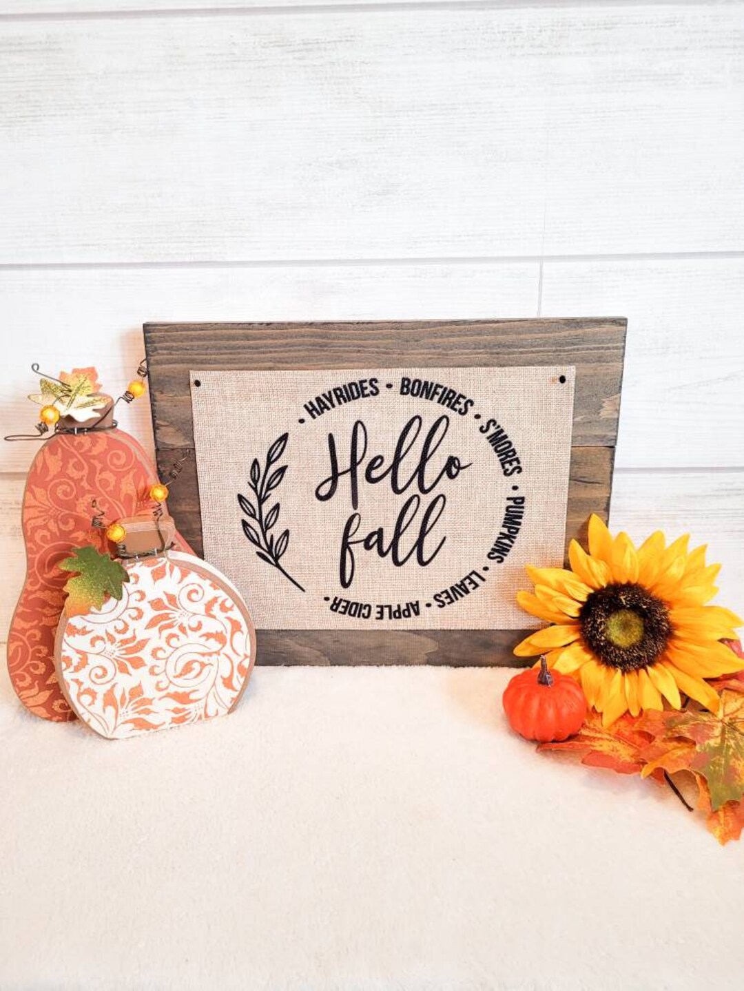 Fall Wood Sign Hello Fall Sign Hello Fall Circle Design - Etsy.de