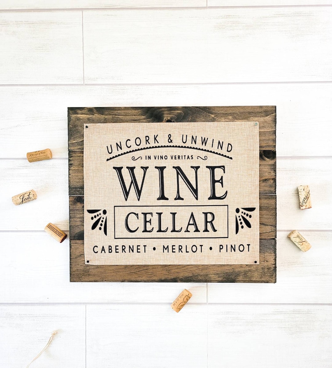 Wine Cellar Sign, Wine Barrel Decor, Wine Sign, Kitchen Decor, Pallet ...