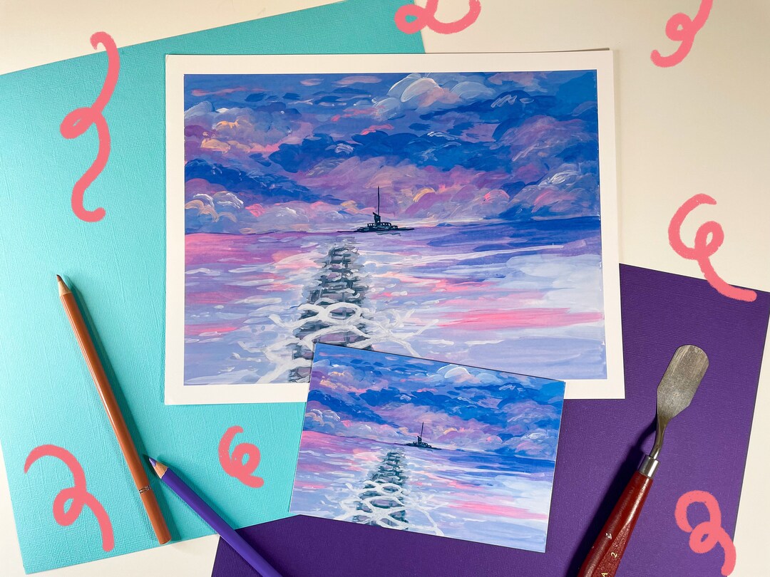 Anime Inspired Print | Landscape Wall Art Print - Etsy