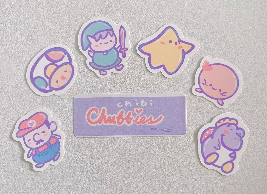 Chibi Chubbies Sticker Set Video Game Series | Handmade Stickers - Etsy