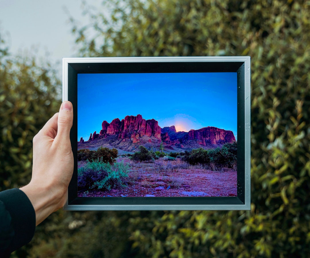 Superstition Mountain Sunrise Digital Print, Arizona Desert Photography ...