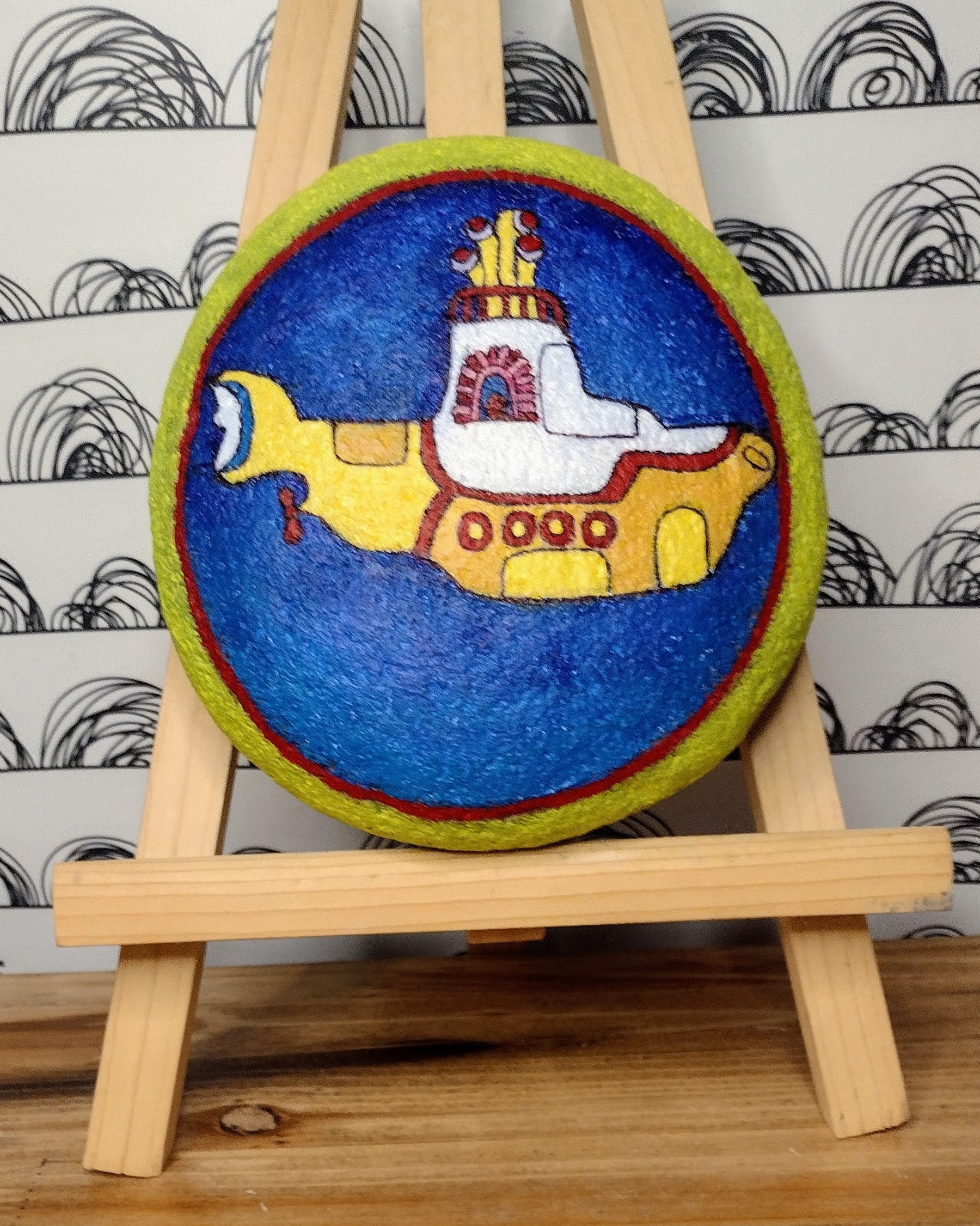 Hand Painted Beatles Yellow Submarine Rock - Etsy