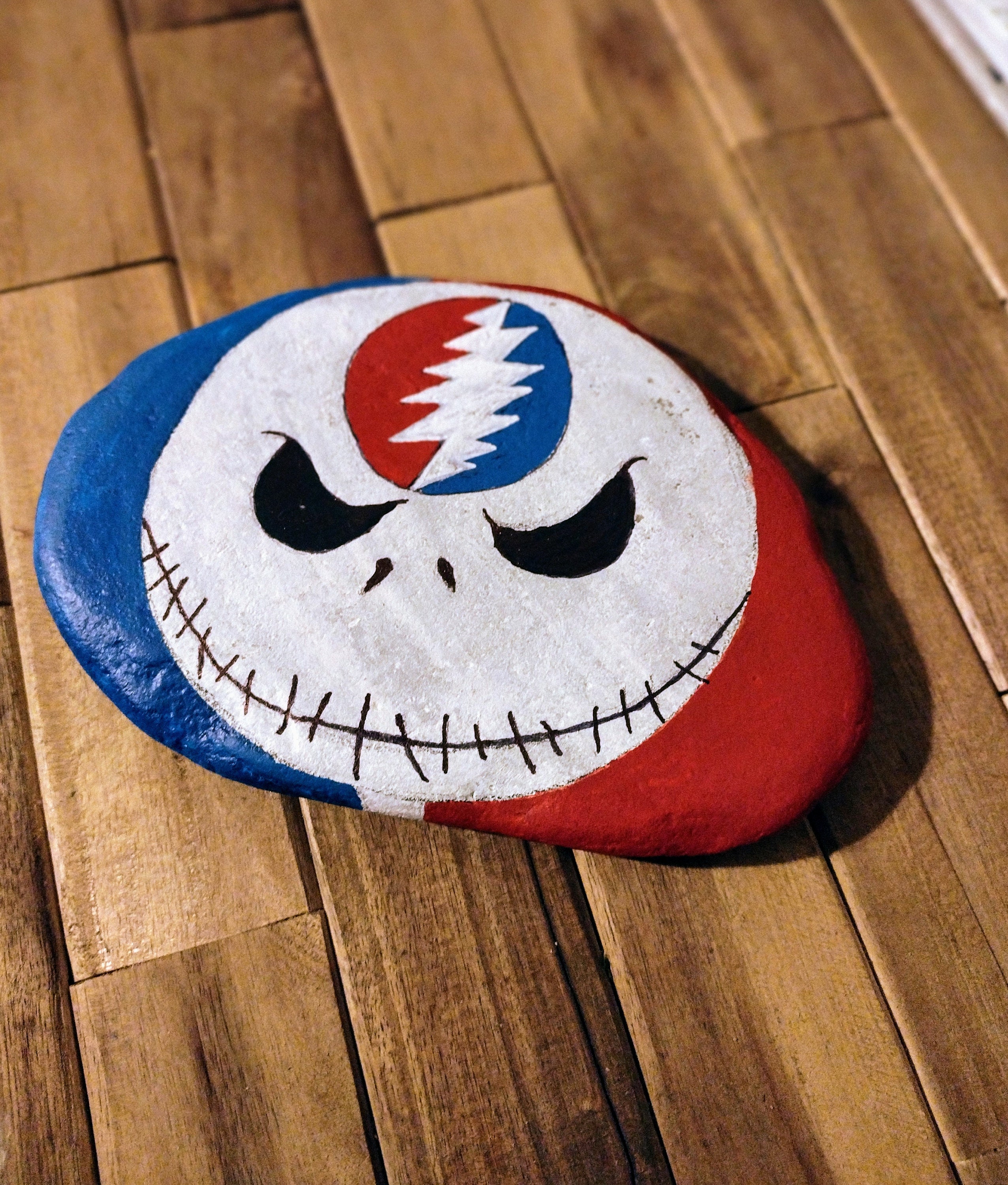 Hand Painted Jack Skellington Grateful Dead Steal Your Face - Etsy