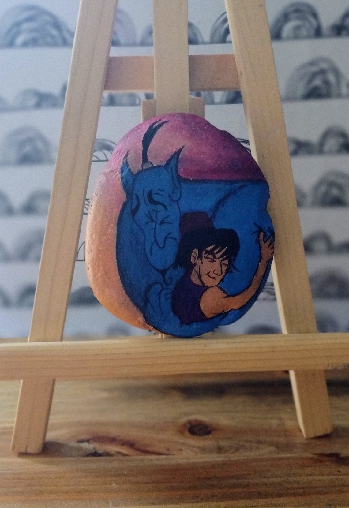 Hand Painted Disney Aladdin Rock - Etsy