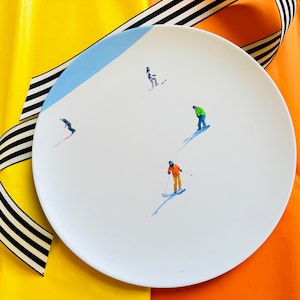 Set of 4 Ski Plates - Etsy