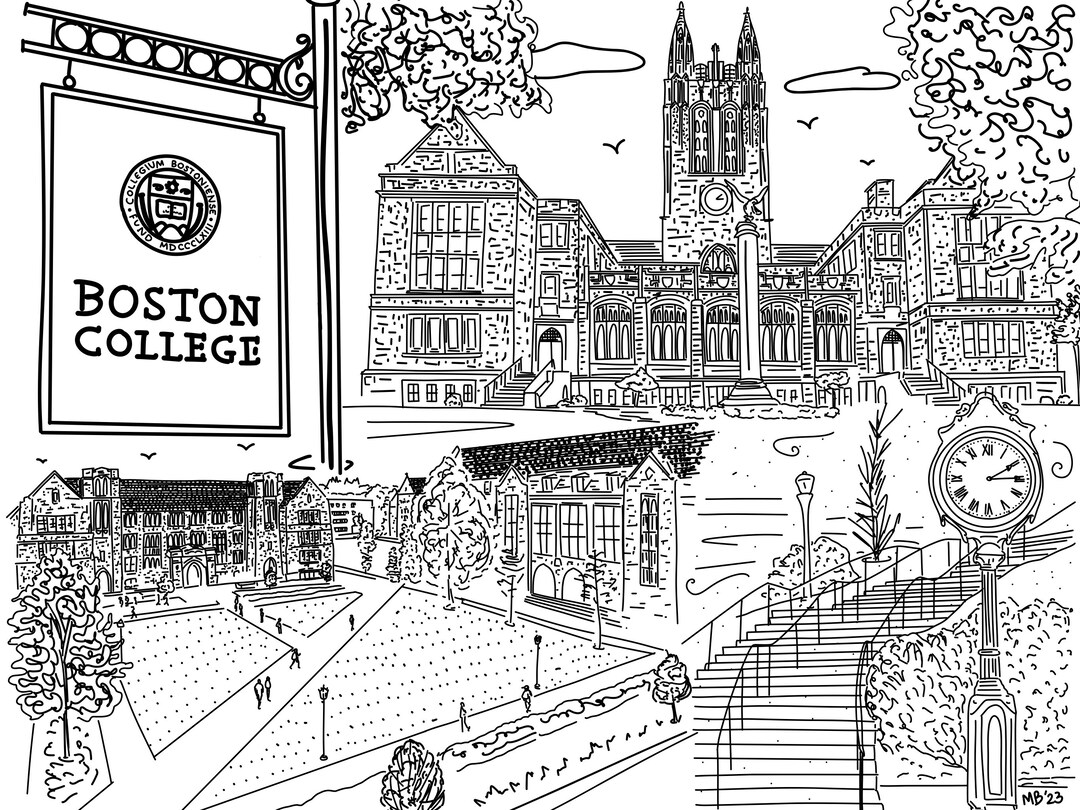 Boston College Print - Etsy