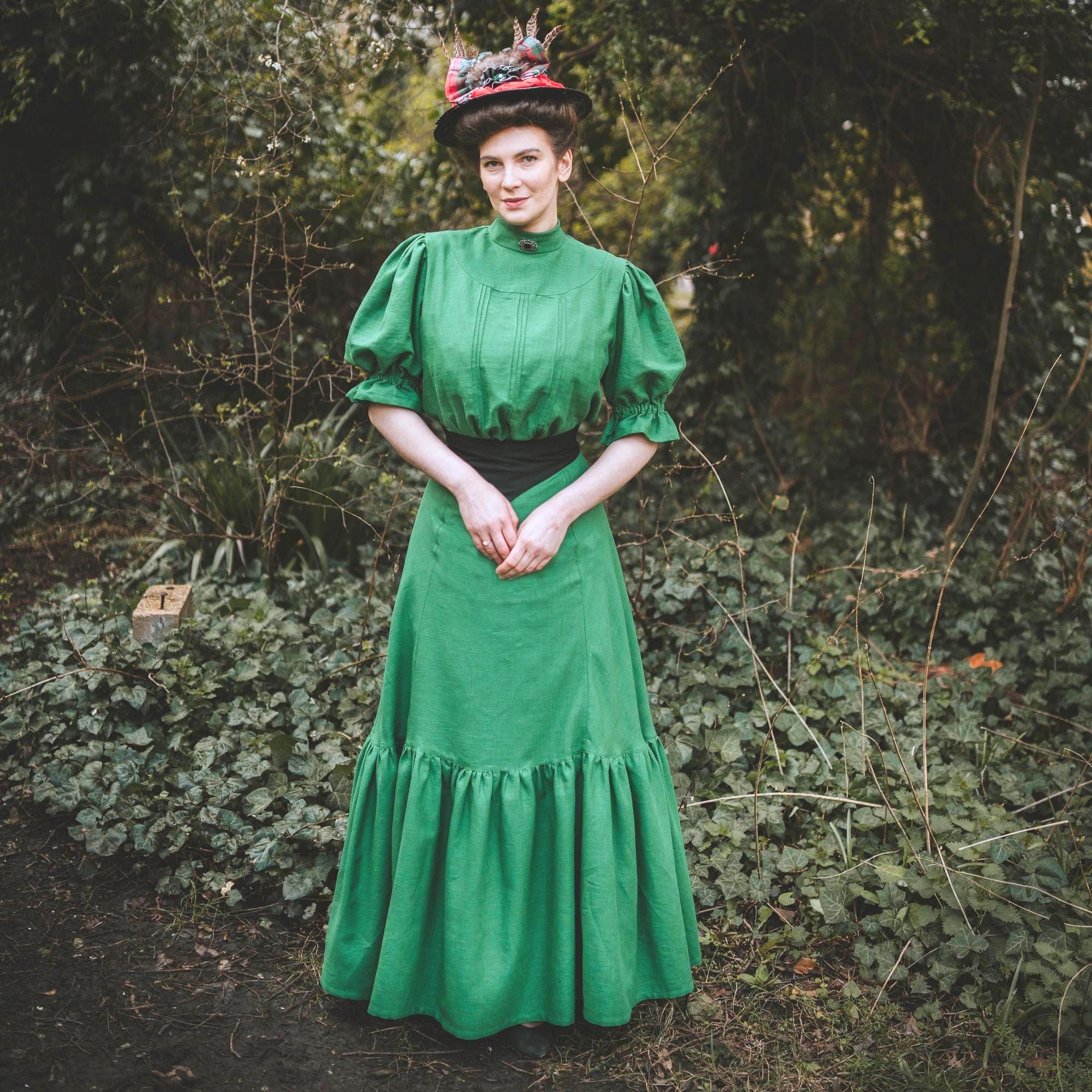 Edwardian Victorian Dress, Gibson Girl Dress, Anne Shirley, Early 1900s ...
