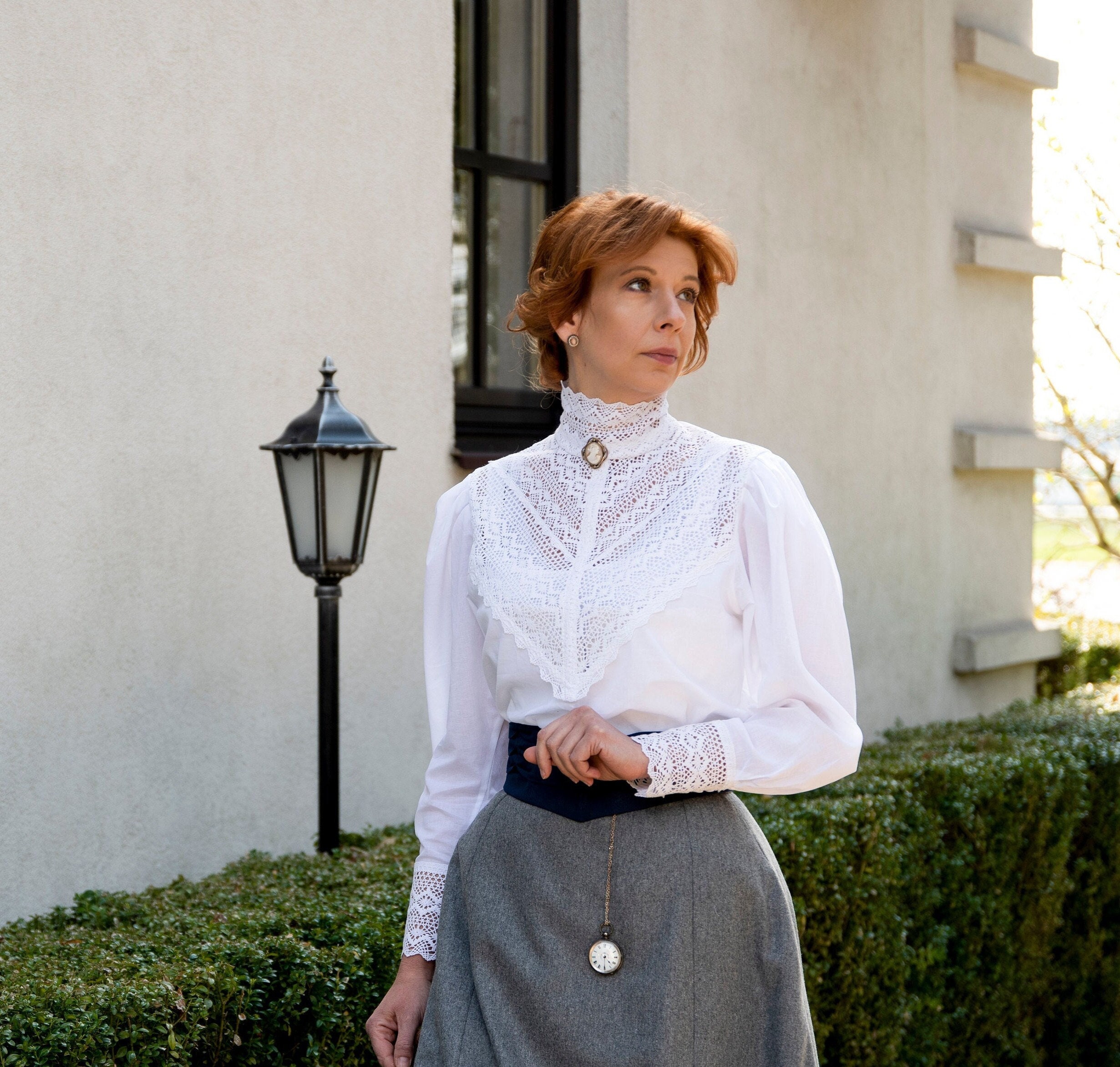Vintage Withe Blouse, Edwardian Blouse, Victorian Blouse, Puffy Sleeve ...