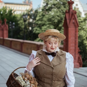 Edwardian Set, Wool Suit Women,victorian Suit, Tweed Women, Victorian ...