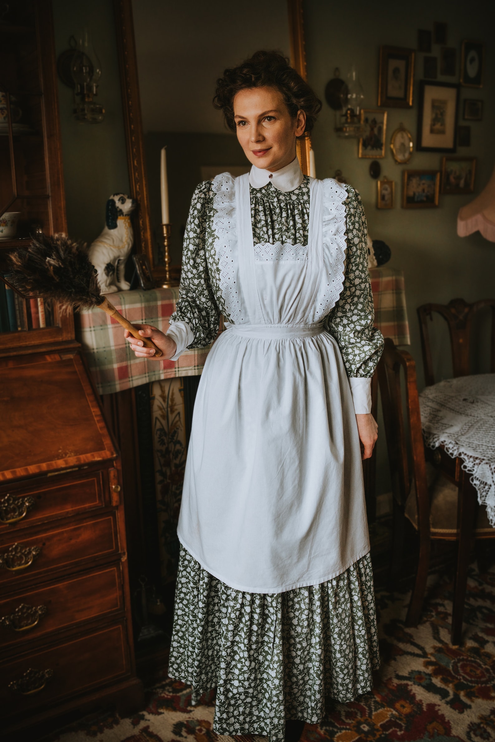Victorian Apron, Pinafore Cotton, Pinafore Cross Back Apron, Lace Apron ...