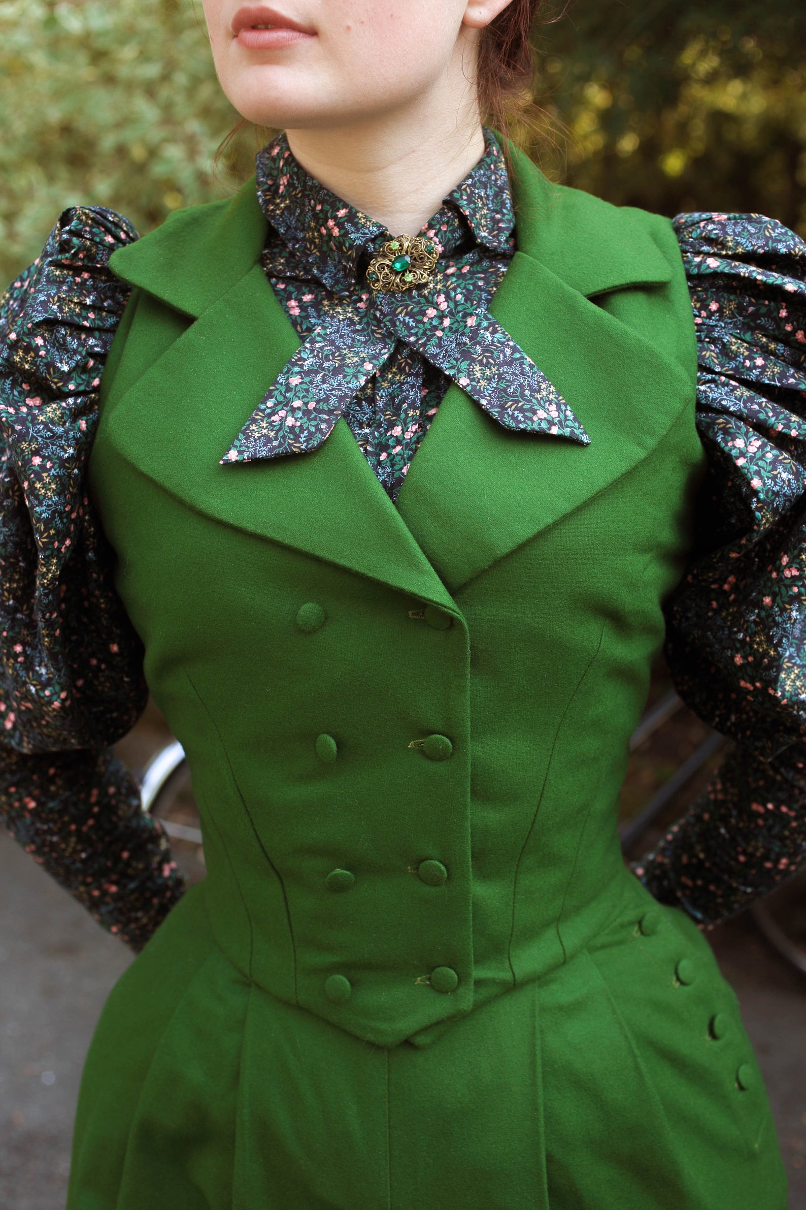 Edwardian Bloomers Set, Wool Suit Women, Waistcoat and Pants, Victorian ...