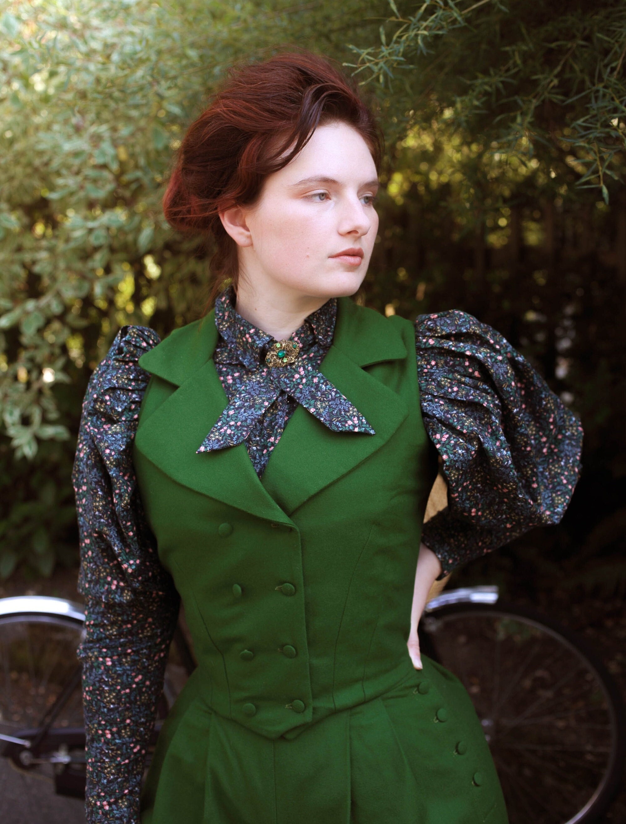 Edwardian Bloomers Set, Wool Suit Women, Waistcoat and Pants, Victorian ...