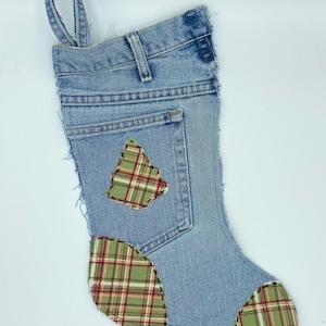 Denim/jean Christmas Stocking - Etsy
