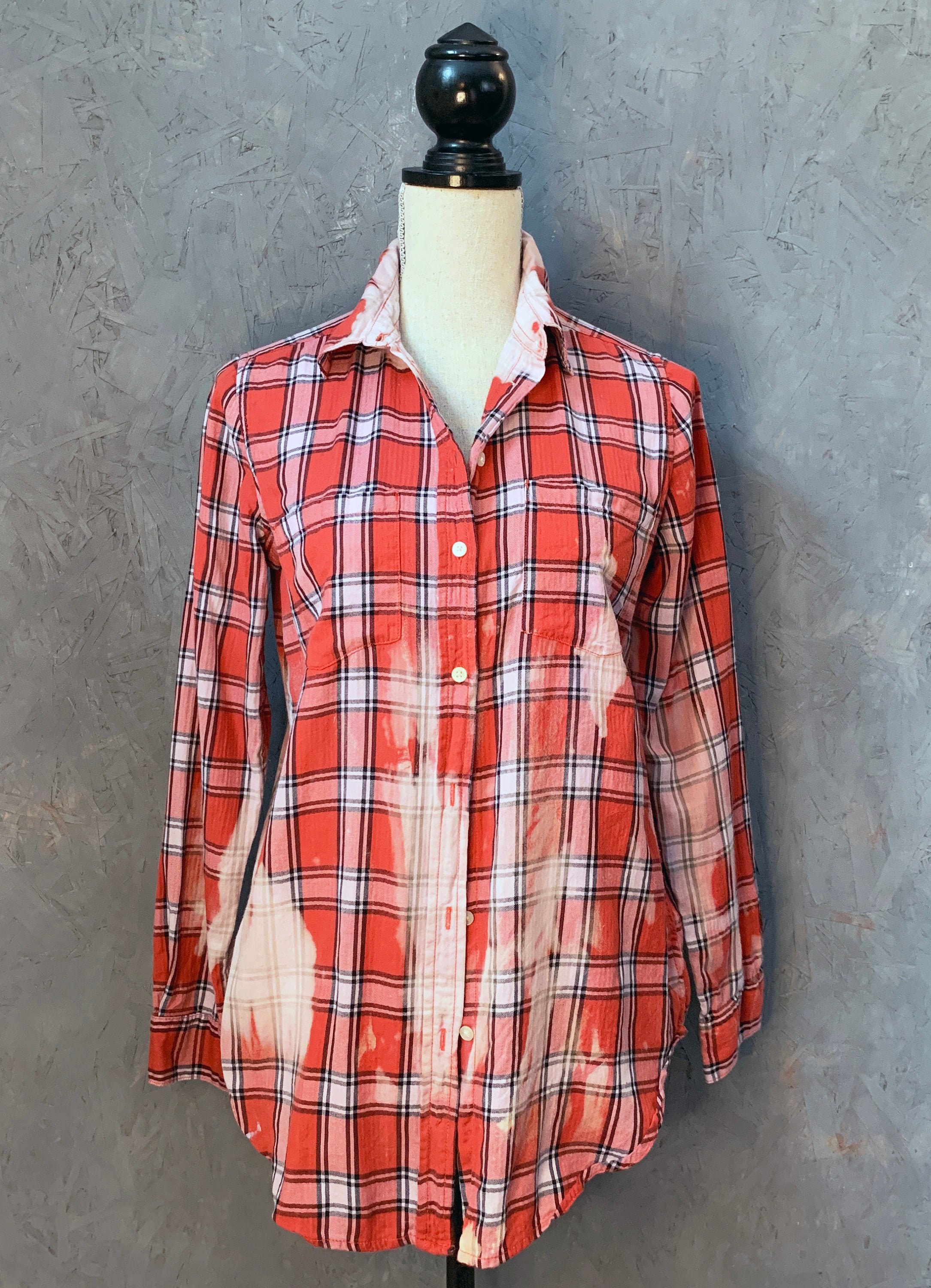 UPCYCLED Plaid Shirt / Oversized Plaid Shirt / Hand Dyed - Etsy