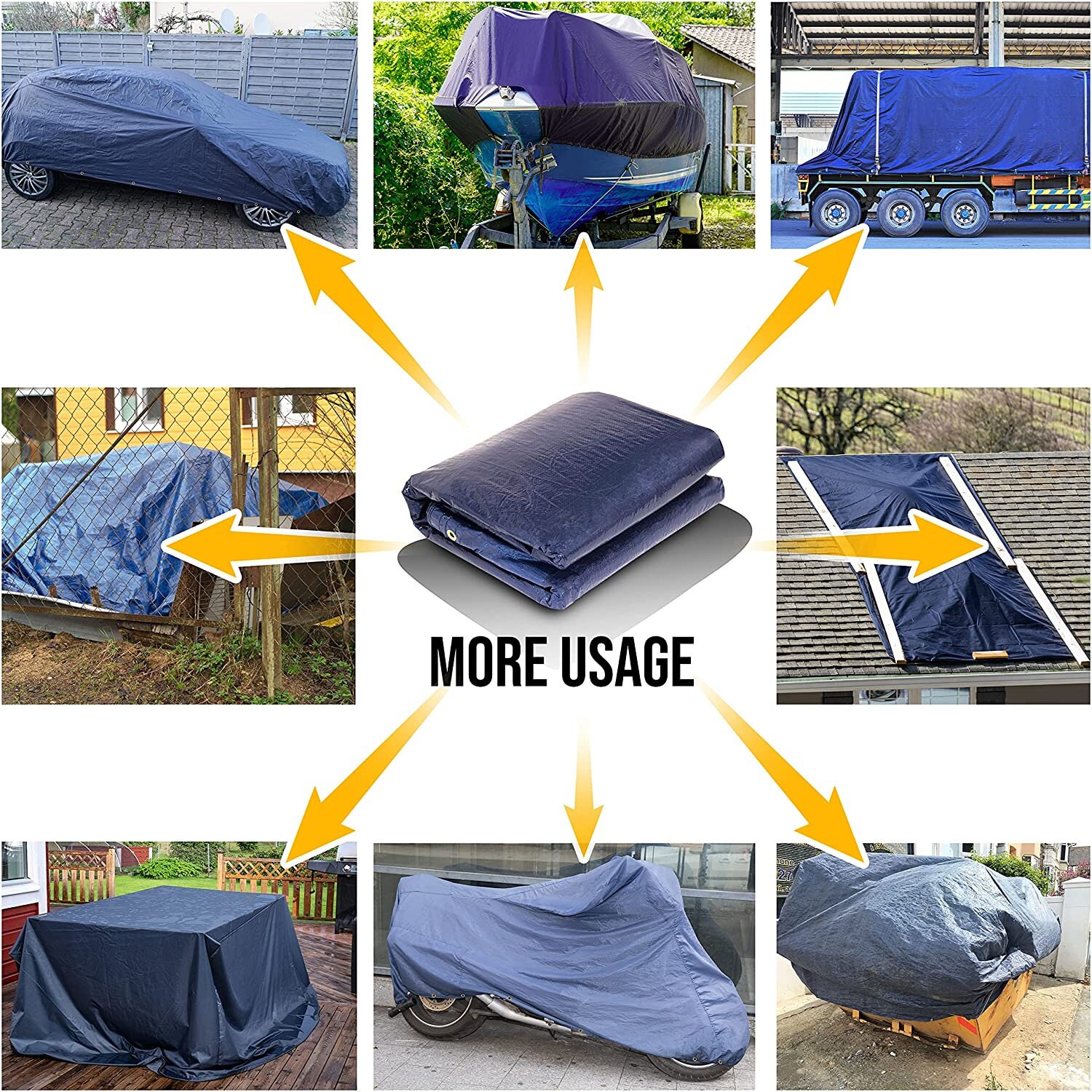 Colourtree Premium Oval Blue Winter Swimming Pool Cover Tarp Tarpco ...