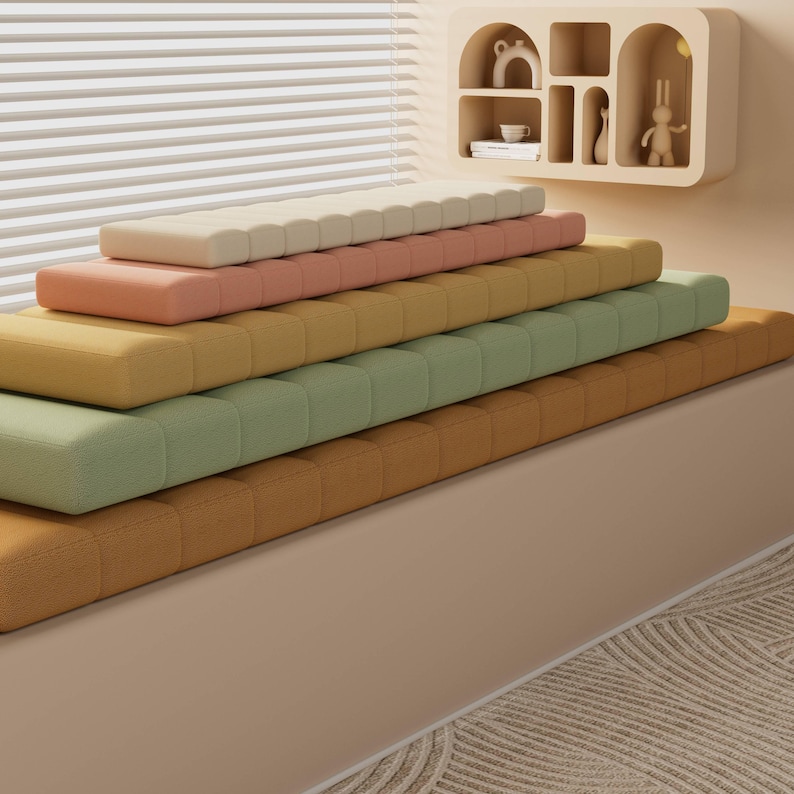 Colourtree Custom Size 4" Thick Cushion, Ultra Soft Fluffy Cushion ...