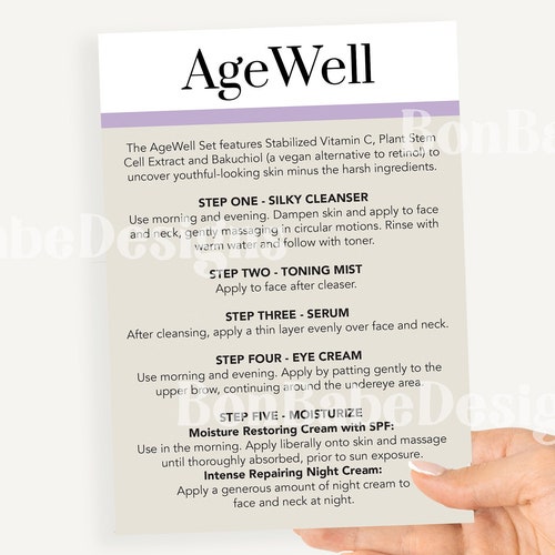 Arbonne Agewell Sample Cards Bon Babe 4 X - Etsy