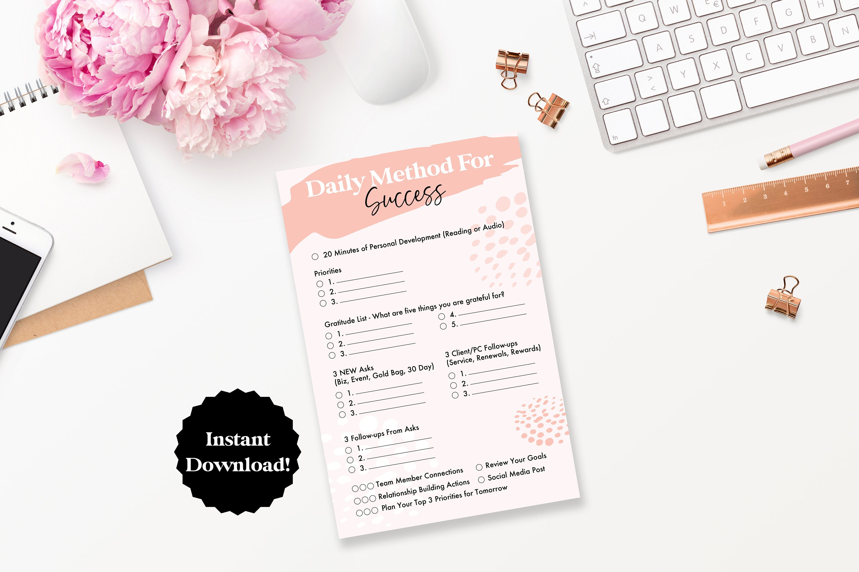 Daily Method for Success Notepad | Success Tracker | Arbonne | Bon Babe ...